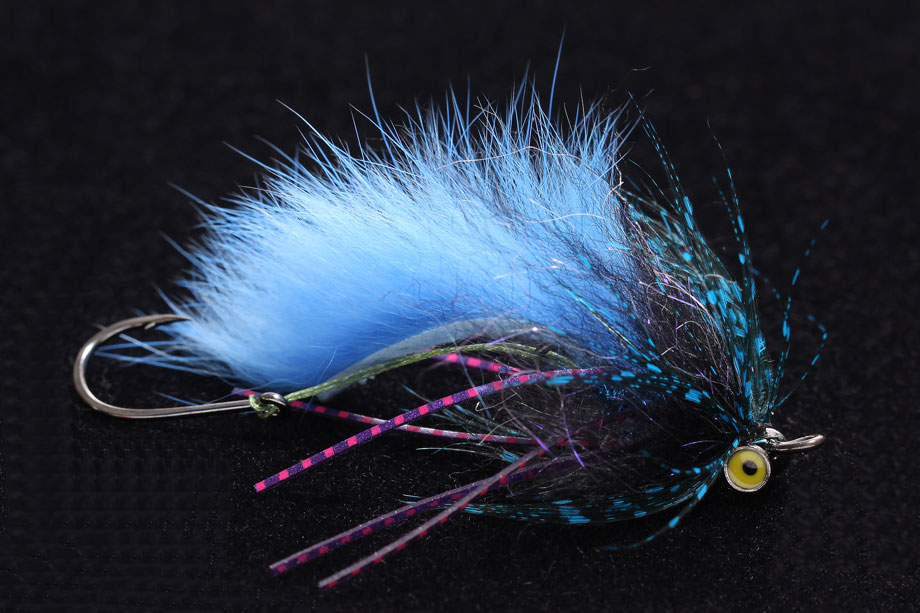 Rubber Leech Blue Steelhead Fliegen Fliegen
